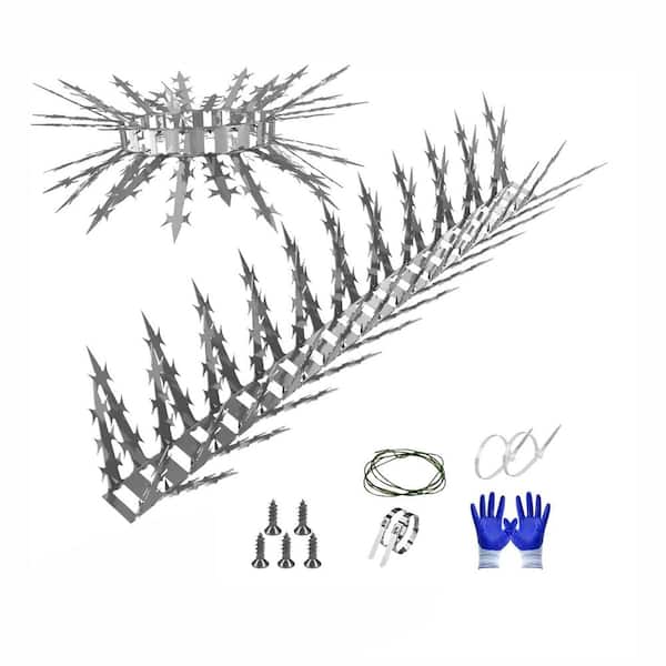 158 in. ft. Bird Spikes Squirrel Proof Baffle Deterrent Spikes for ...
