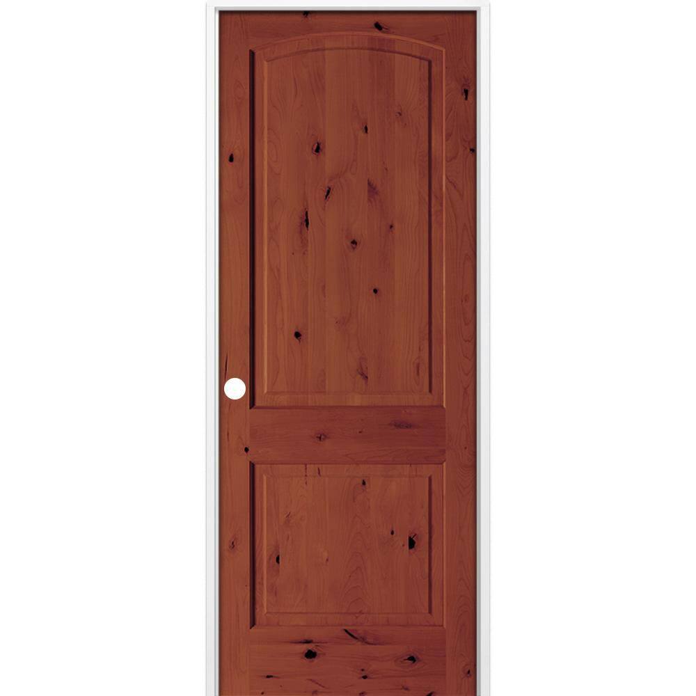 Reviews for Krosswood Doors 36 in. x 96 in. Rustic 2-Panel Arch Top ...