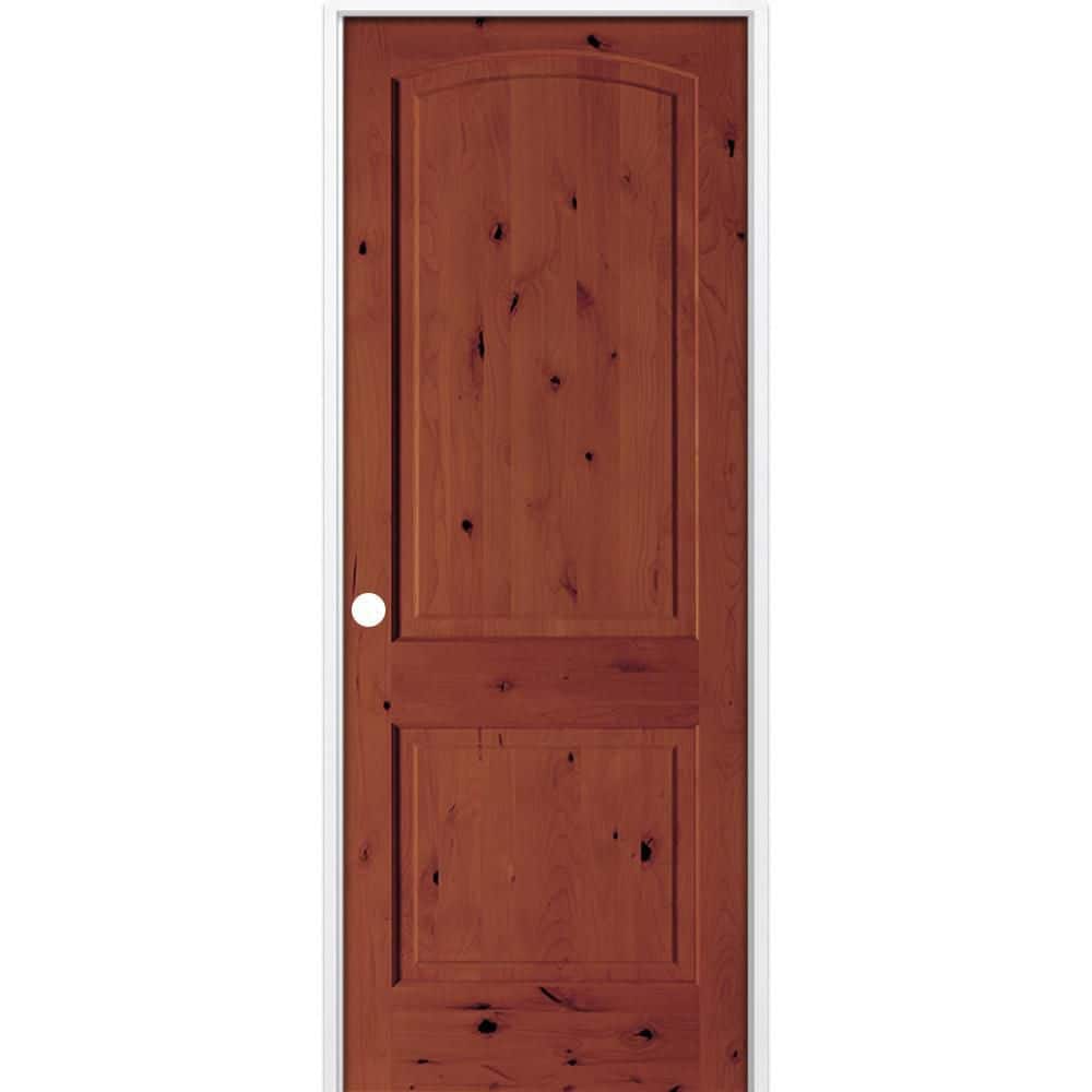Reviews for null 30 in. x 96 in. Rustic 2-Panel Arch Top Right-Hand ...