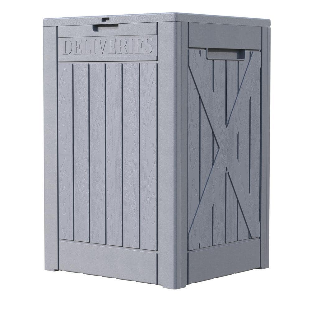 Patiowell 48 gal. Resin Package Delivery Box for Outdoor, Storage Deck ...