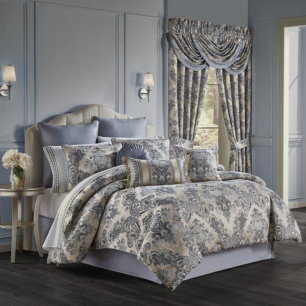 Geraldine Indigo King 4Pc. Comforter Set 2576065KCS