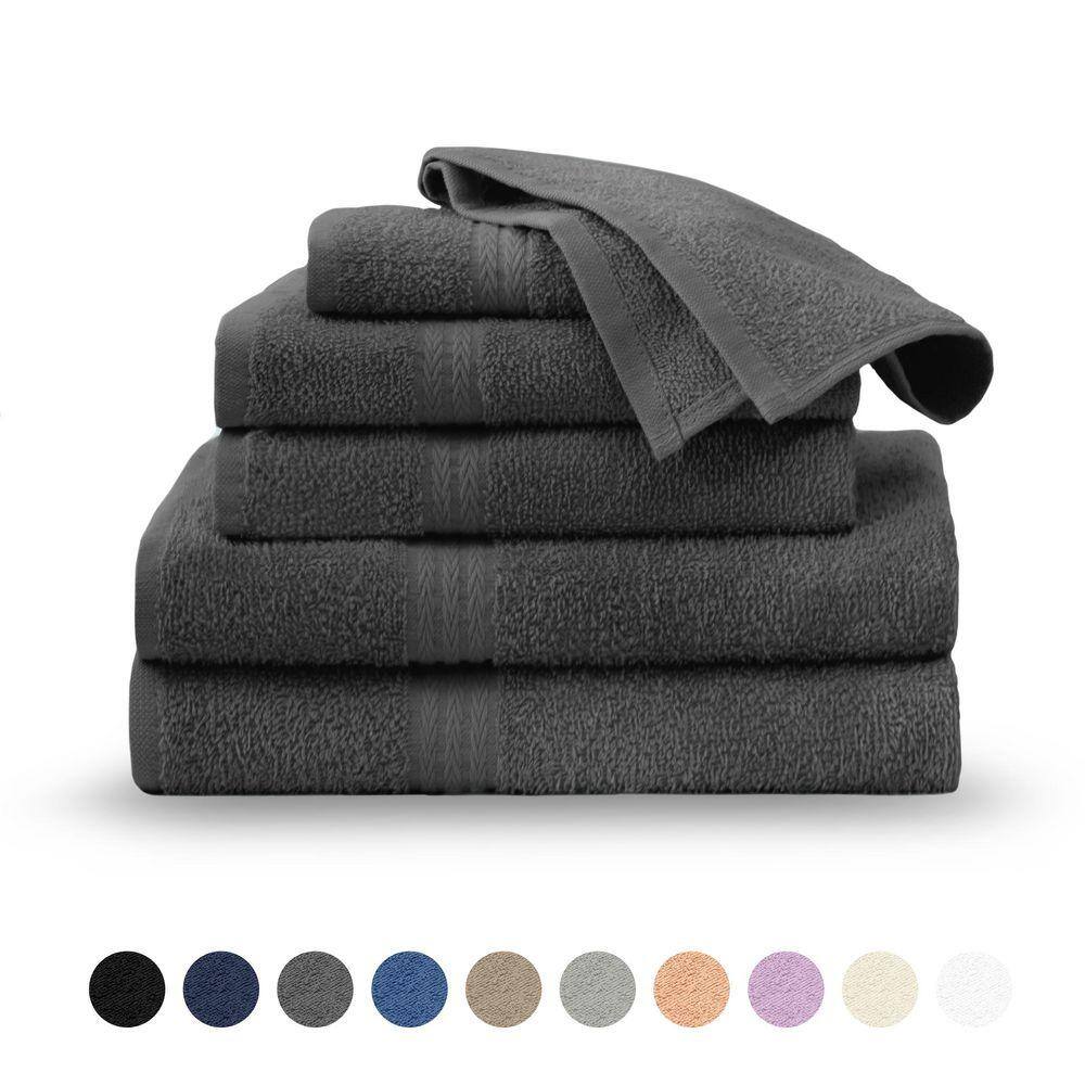 Martex Martex Easy Living The Everyday 6 Piece Charcoal Towel Set ...