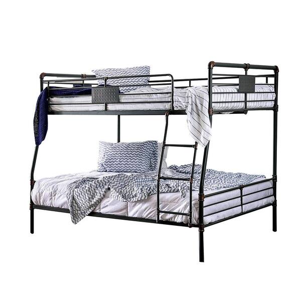 Ravella Antique Black Double Bunk Bed AD-BK913FQ - The Home Depot