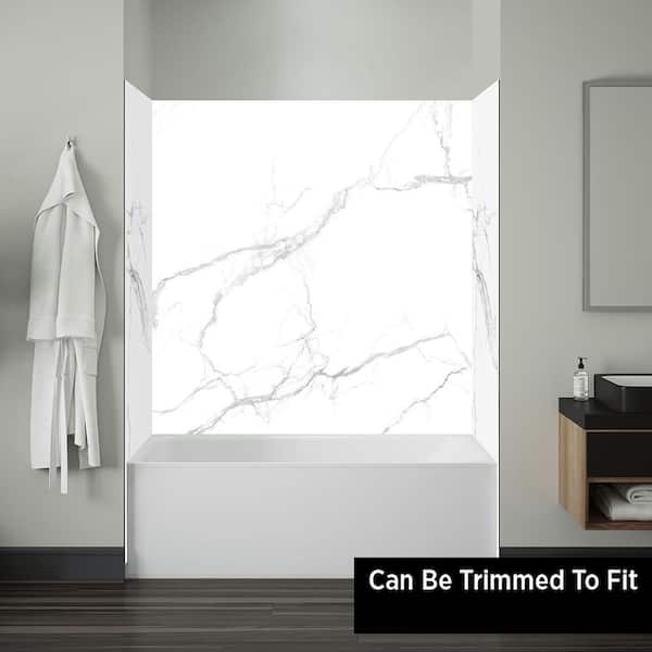 Glacier Bay 60 in. x 32 in. x 78 in. Four Piece Glue-Up Alcove Shower ...