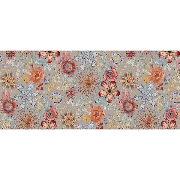 York Wallcoverings Magic Garden Multicolor Gray Peel and Stick ...