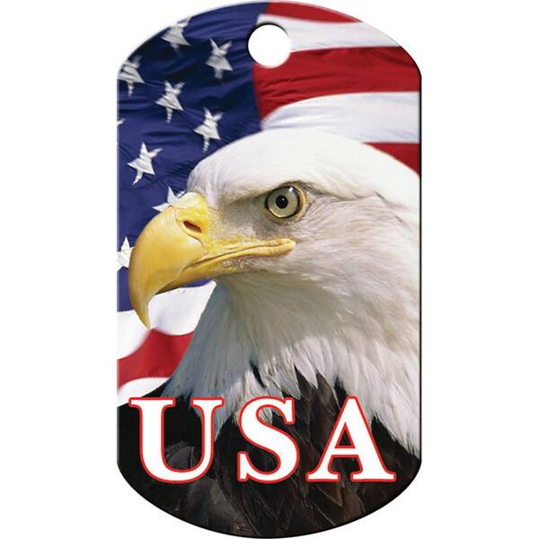 Hillman Large Bald Eagle Anodized Aluminum Military ID Tag 9984458 ...