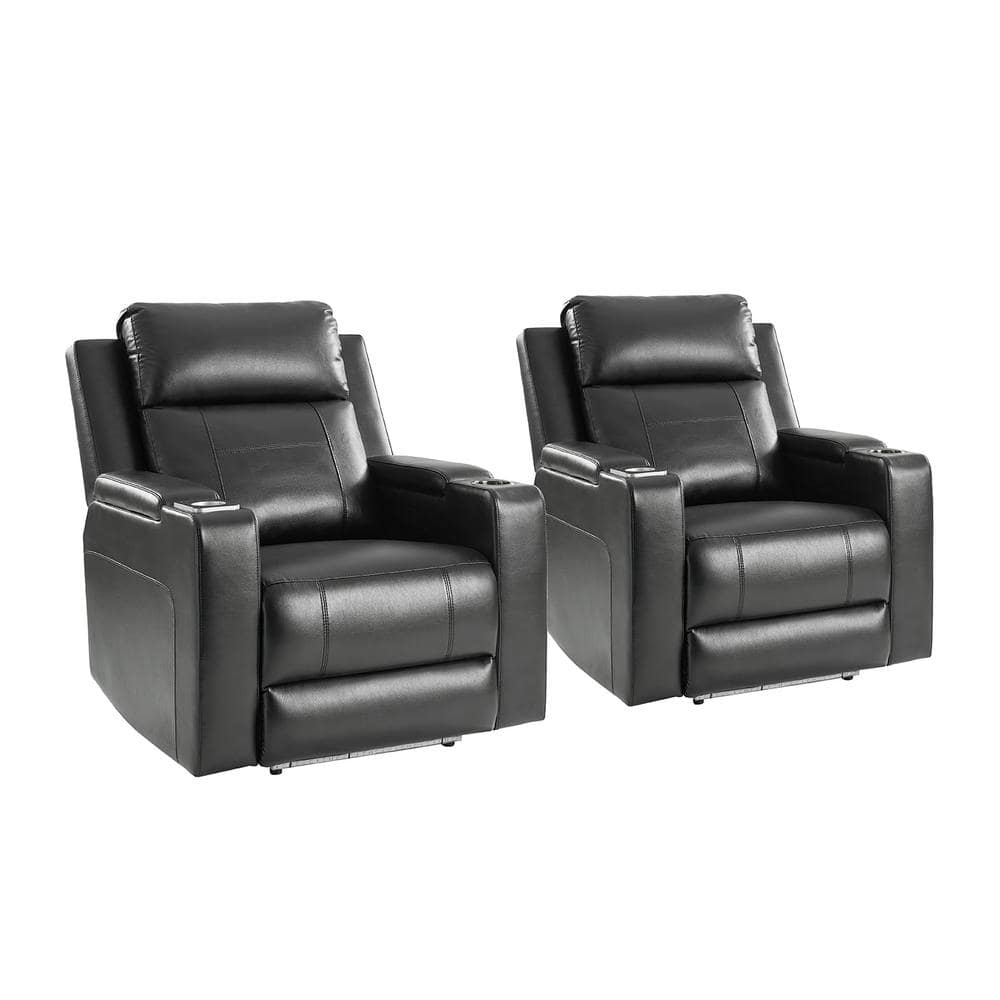 JAYDEN CREATION Jaime Grey Traditional 35.5 in. Wide Dual Motor Power ...