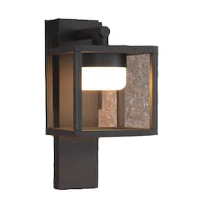 Dark Gray Outdoor Integrated LED Waterproof Wall Mount Lamp Modern Wall ...