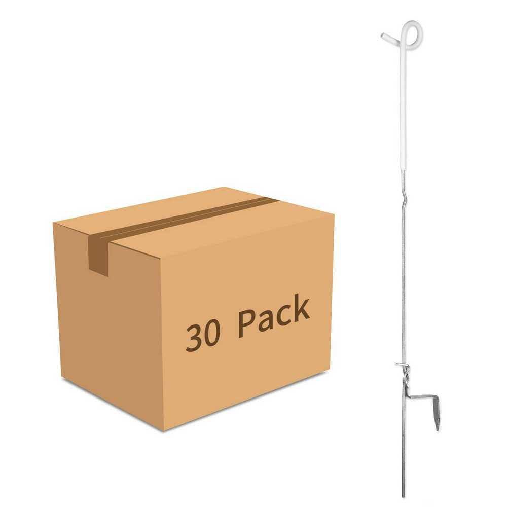 Terrui Fence Shock White 41 in. Systems Pig Tail Step-in Fence Post ...