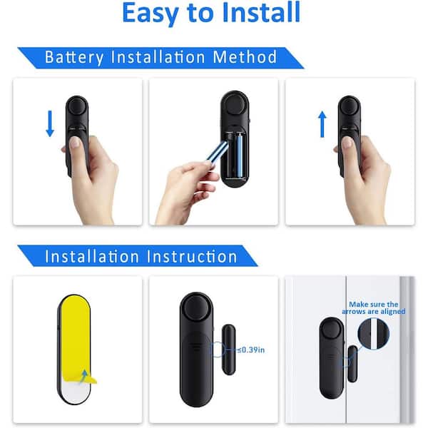 Vrbgify Door Alarms When Opened 120dB for Kids Safety/Home Security ...
