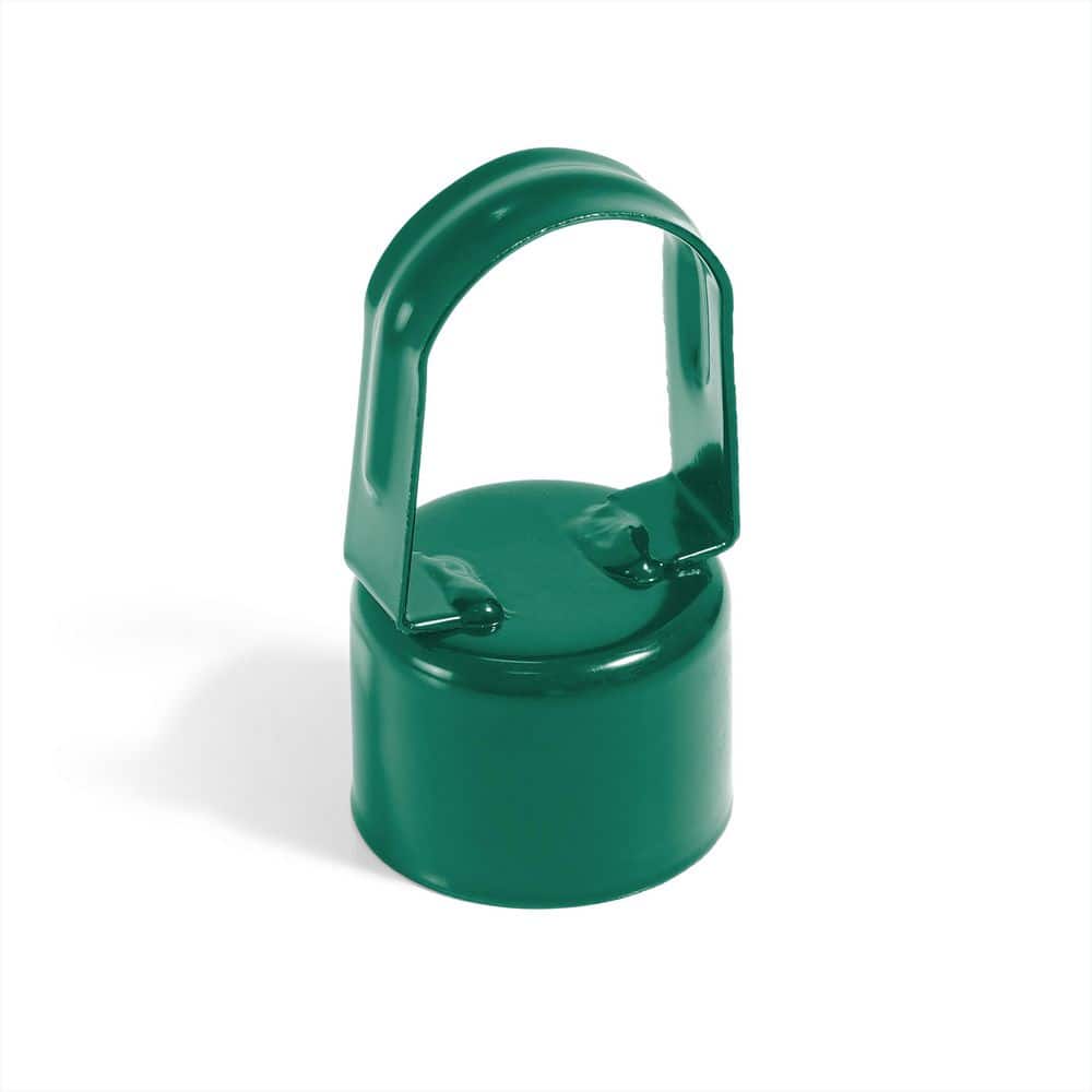 Fencer Wire 1-7/8 in. Chain Link Fence Green Galvanized Steel Eye Top ...