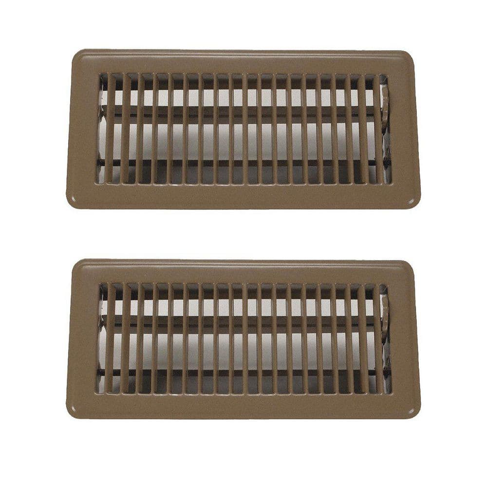 NVNOO 2-Piece 4 in. x 10 in. Brown Steel Automatic Crawl Space Vent ...