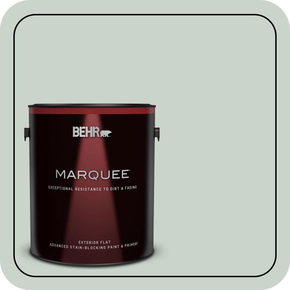 BEHR MARQUEE 1 gal. #460E-2 Valley Mist Flat Exterior Paint & Primer ...