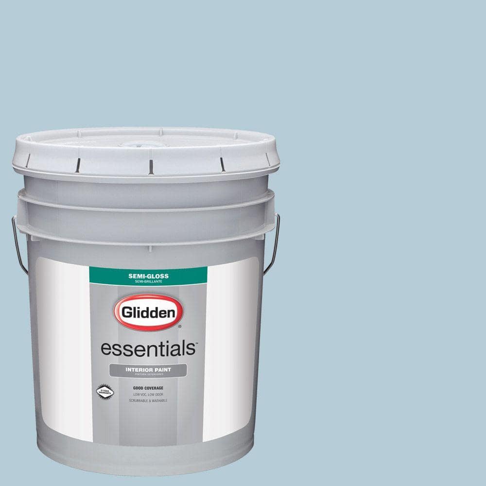Glidden Essentials 5 gal. #HDGB48D Stencil Blue Semi-Gloss Interior ...