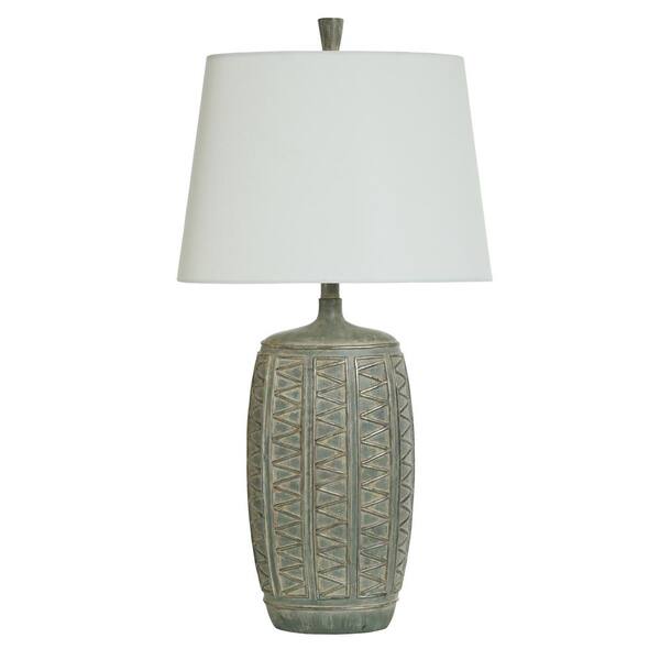 StyleCraft Harvey 33 in. Greige Transitional 1-Light Standard Floor ...