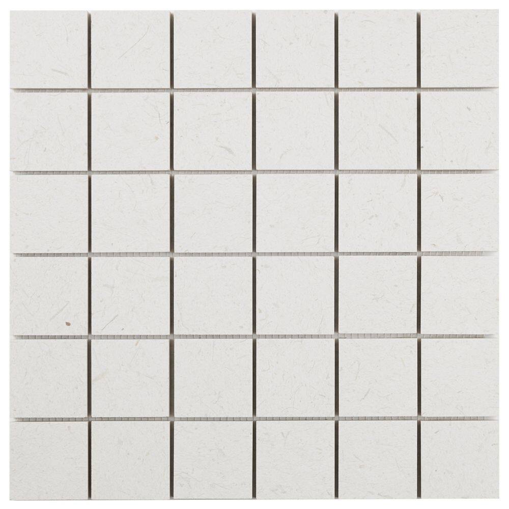 Ivy Hill Tile Illume White 4 in. x 0.35 in. Limestone Look Matte ...
