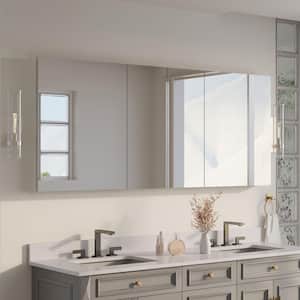 ANGELES HOME 64 in. W x 36 in. H Rectangular Combo Recess/Surface Mount ...