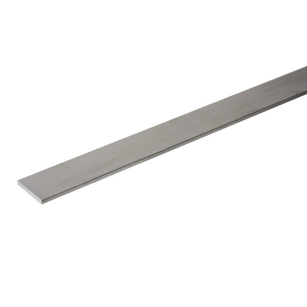 Everbilt 1 in. x 3 ft. - 1/8 in. Thick Aluminum Flat Bar 6205 - The ...
