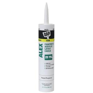 DAP Alex Plus 10.1 oz. White Acrylic Latex Caulk Plus Silicone (30-Pack ...