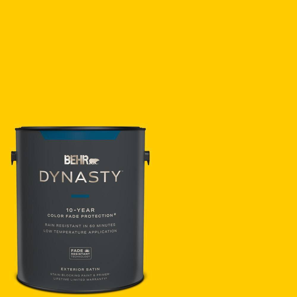 BEHR DYNASTY 1 gal. #380B-7 Marigold Satin Enamel Exterior Stain ...