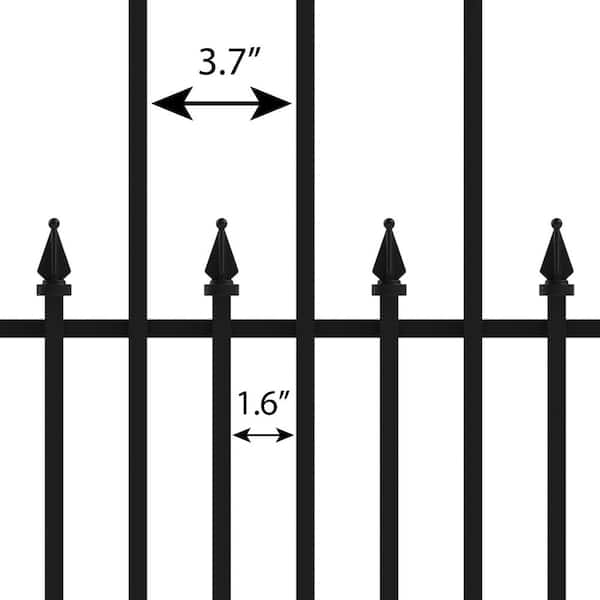Metal Fence 3 Rail Dimensions