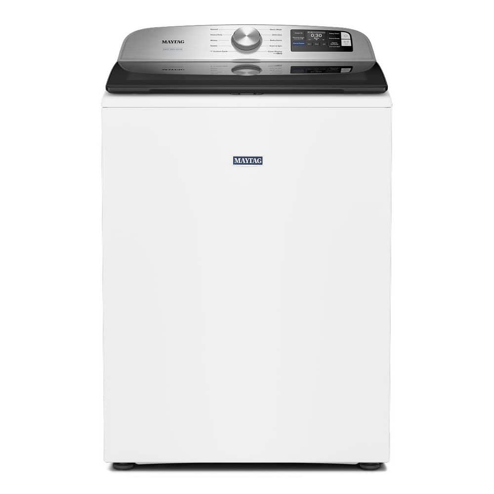 Maytag 5.3 cu. ft. Top Load Washer in White with Impeller, Extra Power ...