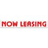 Lynch Sign 20 ft. x 3 ft. Red on White Vinyl Now Leasing Banner BA- 4XL ...