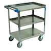 Carlisle 32.50 in. H x 18 in. W x 27 in. D Stainless Steel 3-Shelf ...