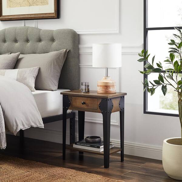 Art Leon Rustic Accent End Table SB013 1 WA W The Home Depot