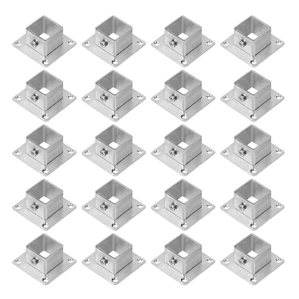 Afoxsos 1 Square Newel Post Flange Base Stainless Steel Deck Rail for ...