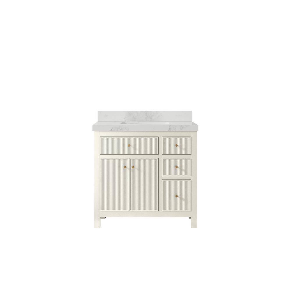 Willow Collections Sonoma 36 in. Single Sink Freestanding Alabaster ...