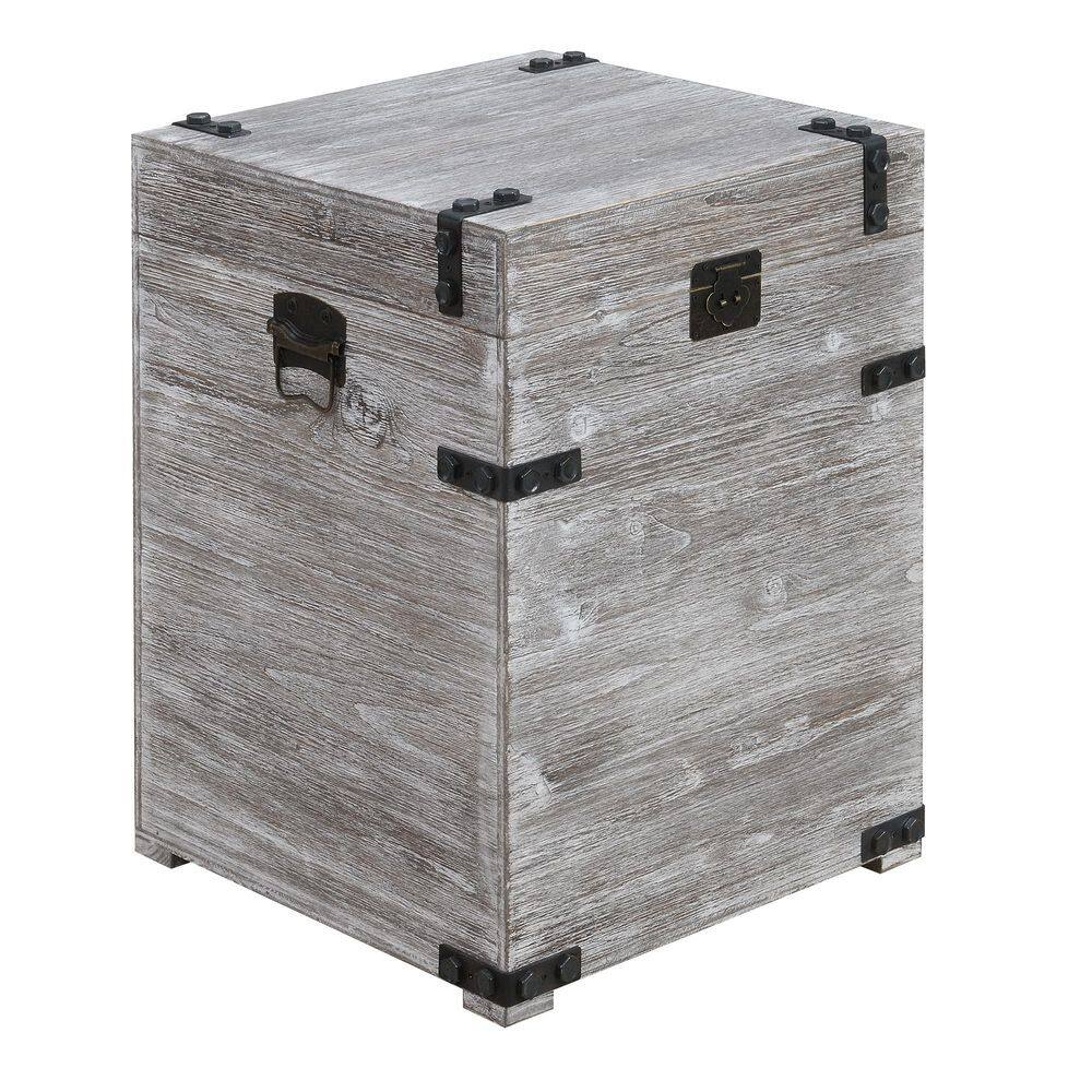 Convenience Concepts Laredo 18 in. W Weathered Gray Square Storage ...