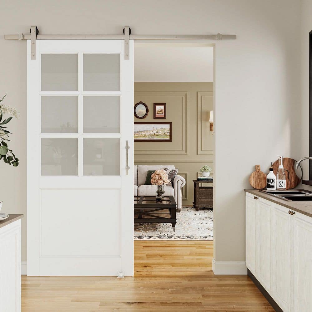 Reviews for ARK DESIGN 36 in. x 80 in. 6 Lite Tempered Frosted Glass ...