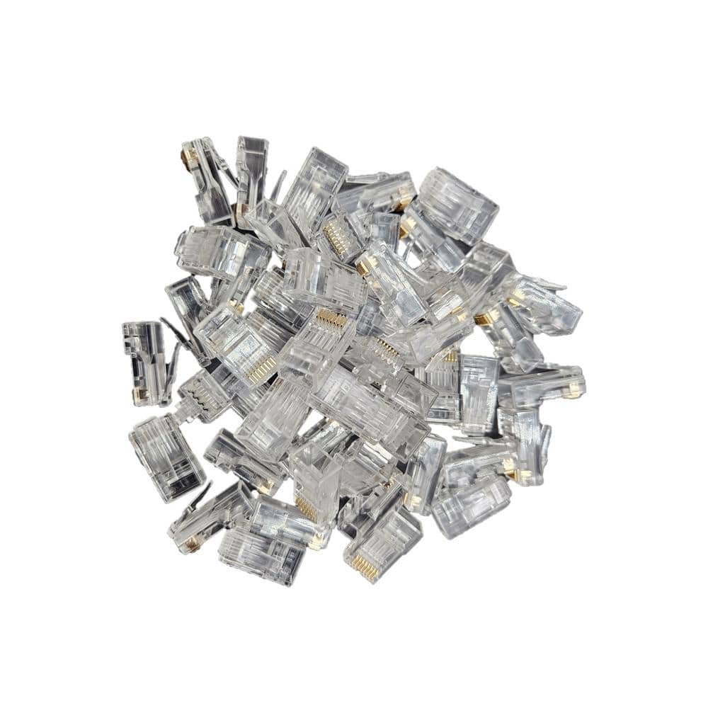 Micro Connectors, Inc Cat 6A Pass Through RJ45 Modular Connectors (500 ...