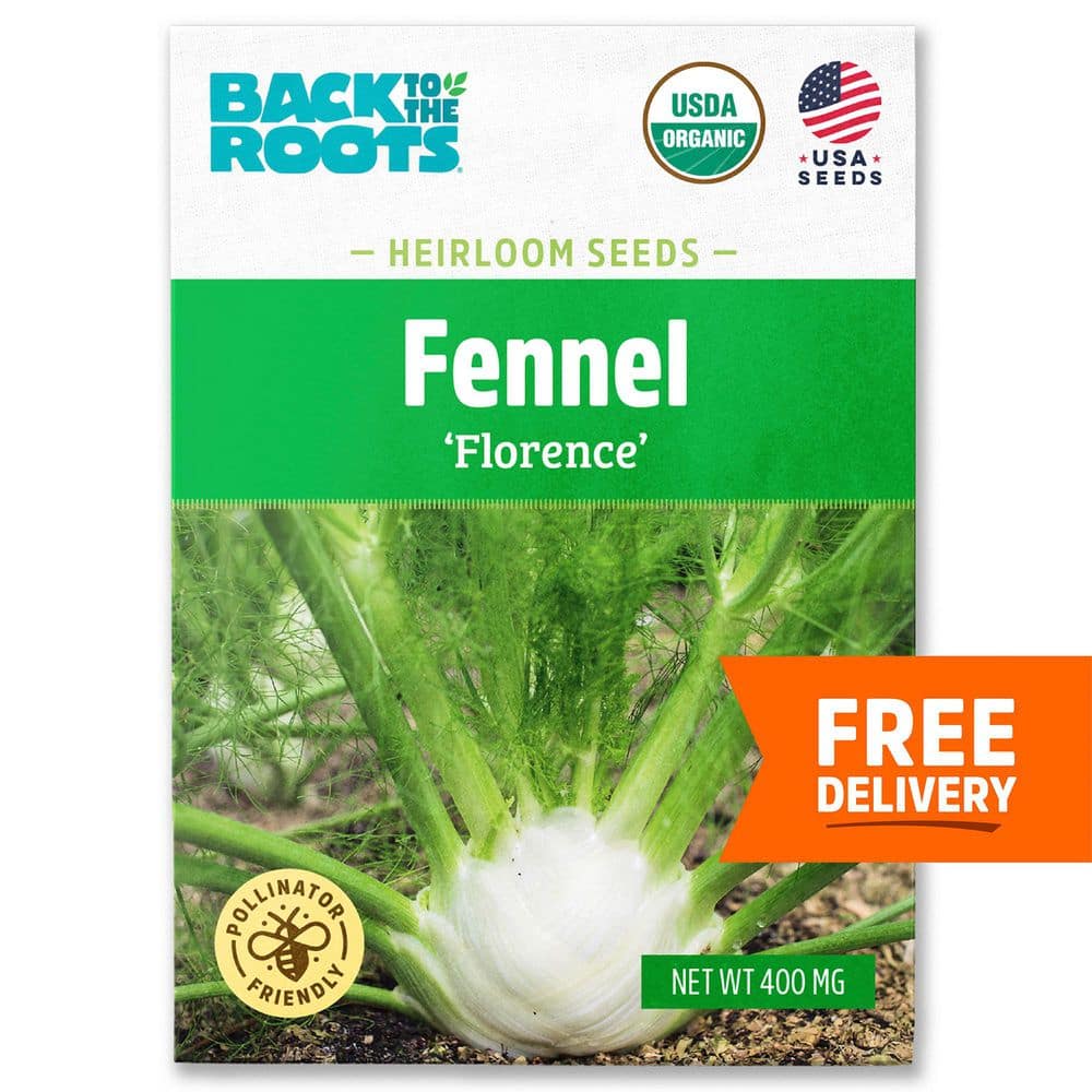 Back to the Roots Organic Fennel Florence Heirloom Vegetable Seeds ...