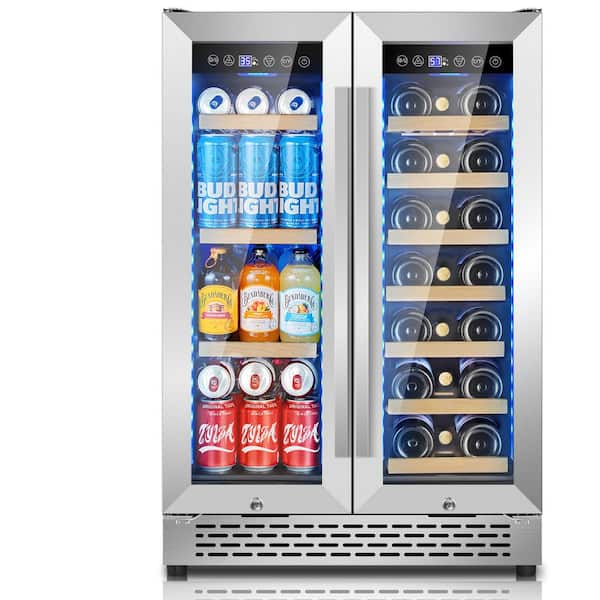 Hooure 23.4 in. Dual Zone Built In/Freestanding Wine and Beverage ...