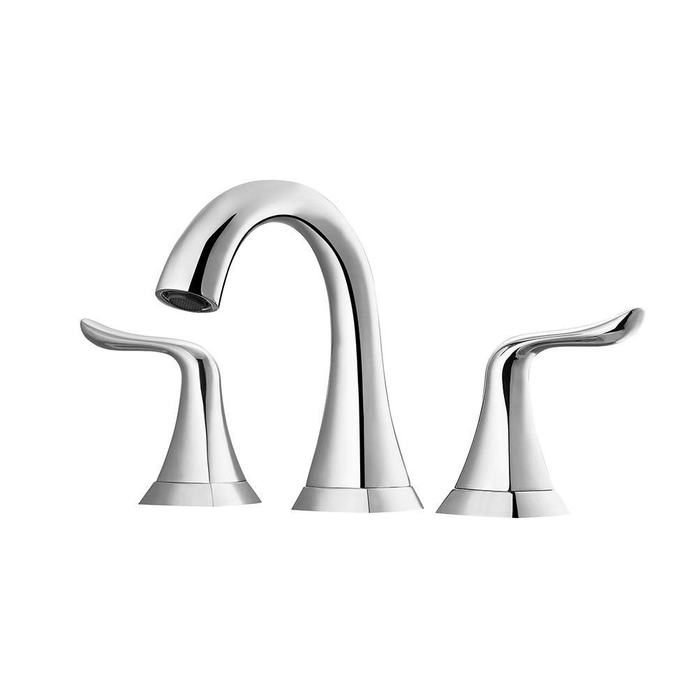 ROSWELL Beverly 8 in. Widespread 2-Handle Bathroom Faucet in Polished ...