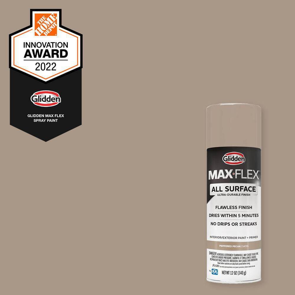 GLIDDEN MAX FLEX 12 oz. Satin Peppered Pecan Interior/Exterior All ...