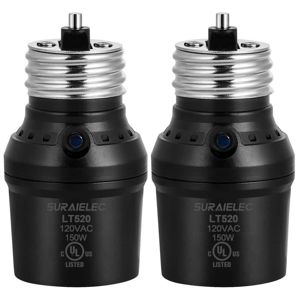 BIBIVIS 150-Watt Light Sensor Socket with 360° Sensor Rotation, Dusk to ...