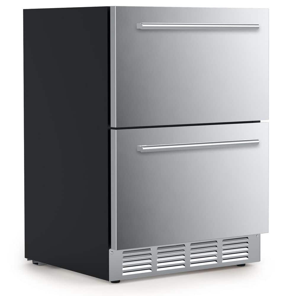 COWSAR 23.4 in. 5 cu. ft. Undercounter Freestanding/Built-in Double ...