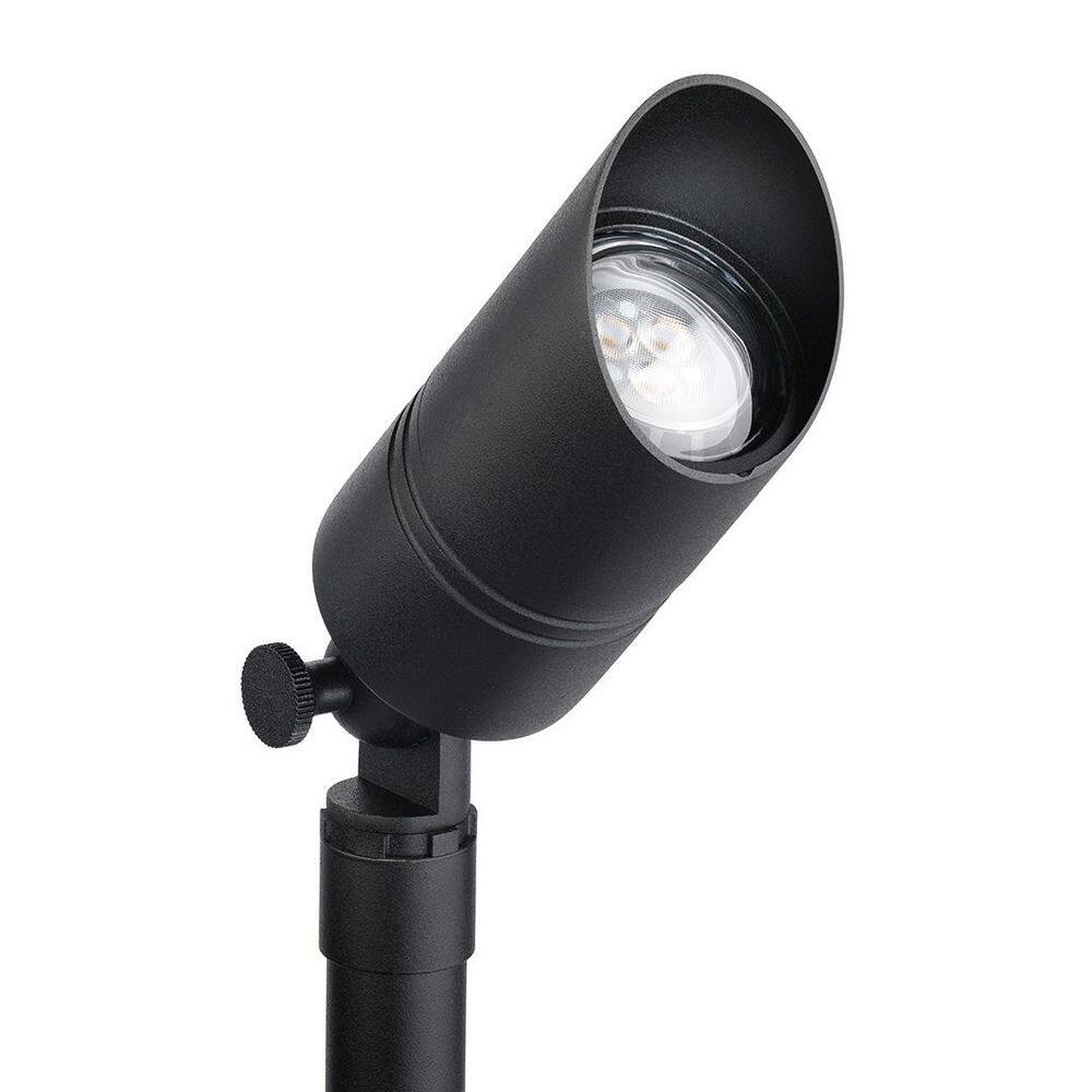 KICHLER 5 in. Black Brass MR16 Weather Resistant Path Light with 12V ...