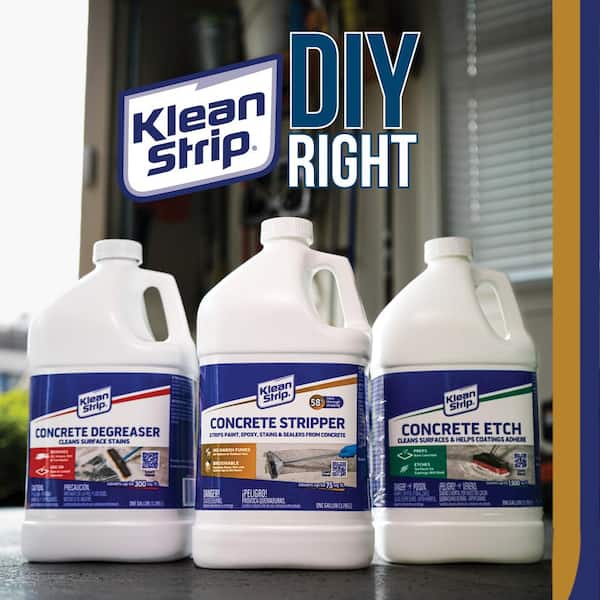 Klean-Strip 1 Gal. Liquid Concrete Stripper for Stripping Paint, Epoxy, Stains and Sealers from ...
