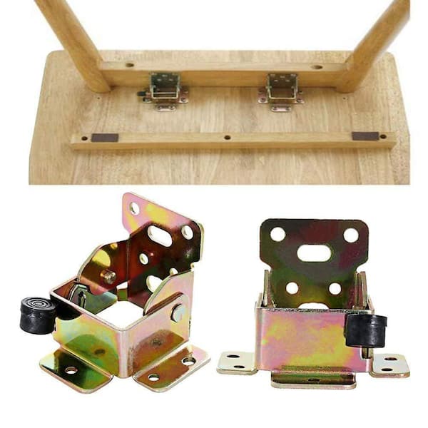 Angel Sar Gold Folding Extension Support Brackets Self Lock Hinges with Screws for Table Bed Leg Feet 4 Pack AAFJ9572 The Home Depot