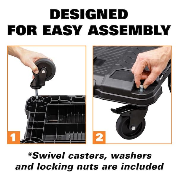 RIDGID Dolly 24 in. x 18 in. Black Modular Tool Cart 262824 - The Home ...