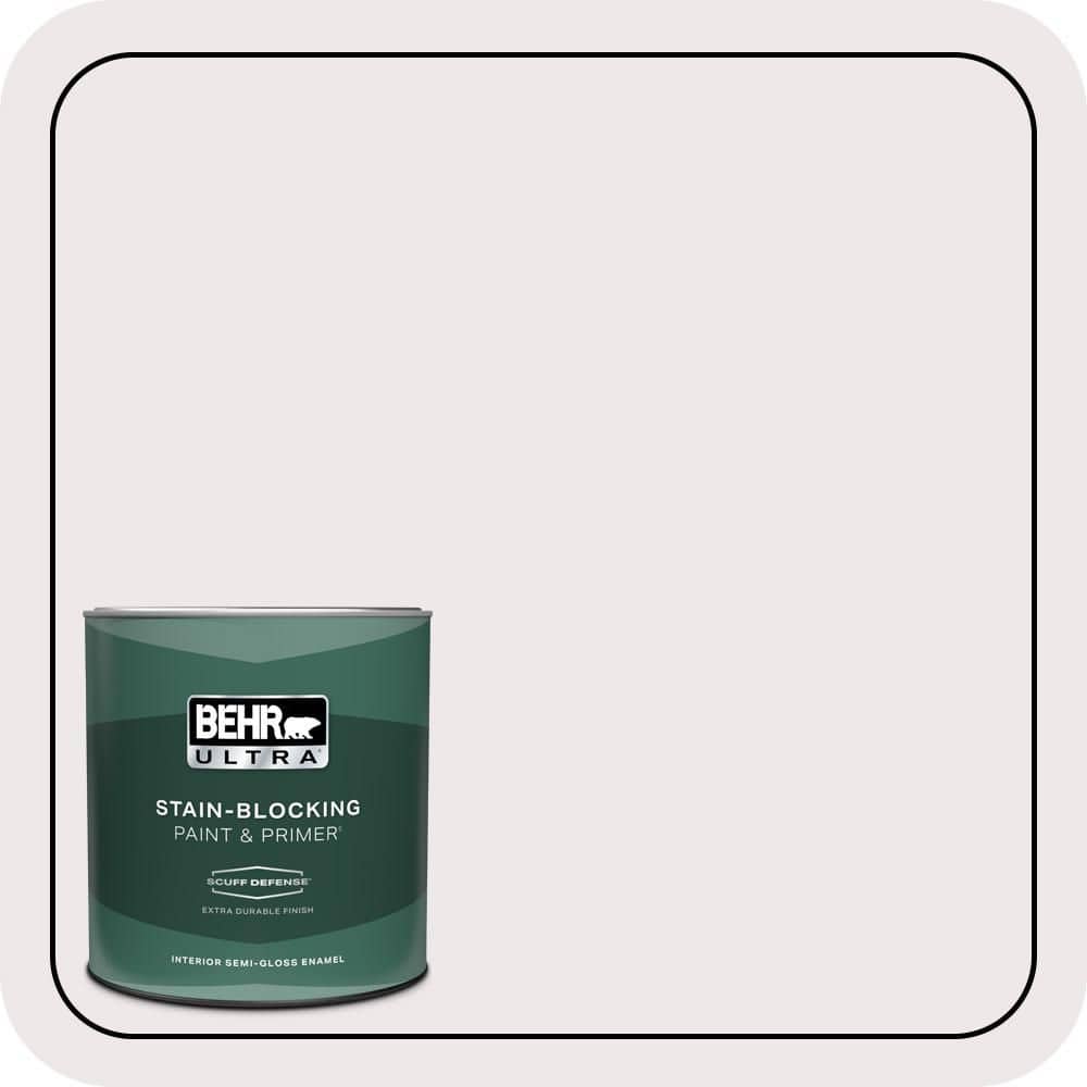 BEHR ULTRA 1 qt. #PR-W04 Opulent Opal Extra Durable Semi-Gloss Enamel ...