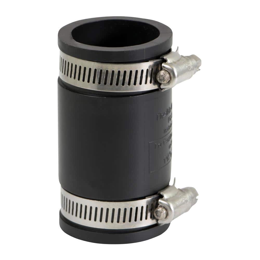 The Plumber's Choice 1 in. PVC Flexible Coupling with Stainless Steel ...