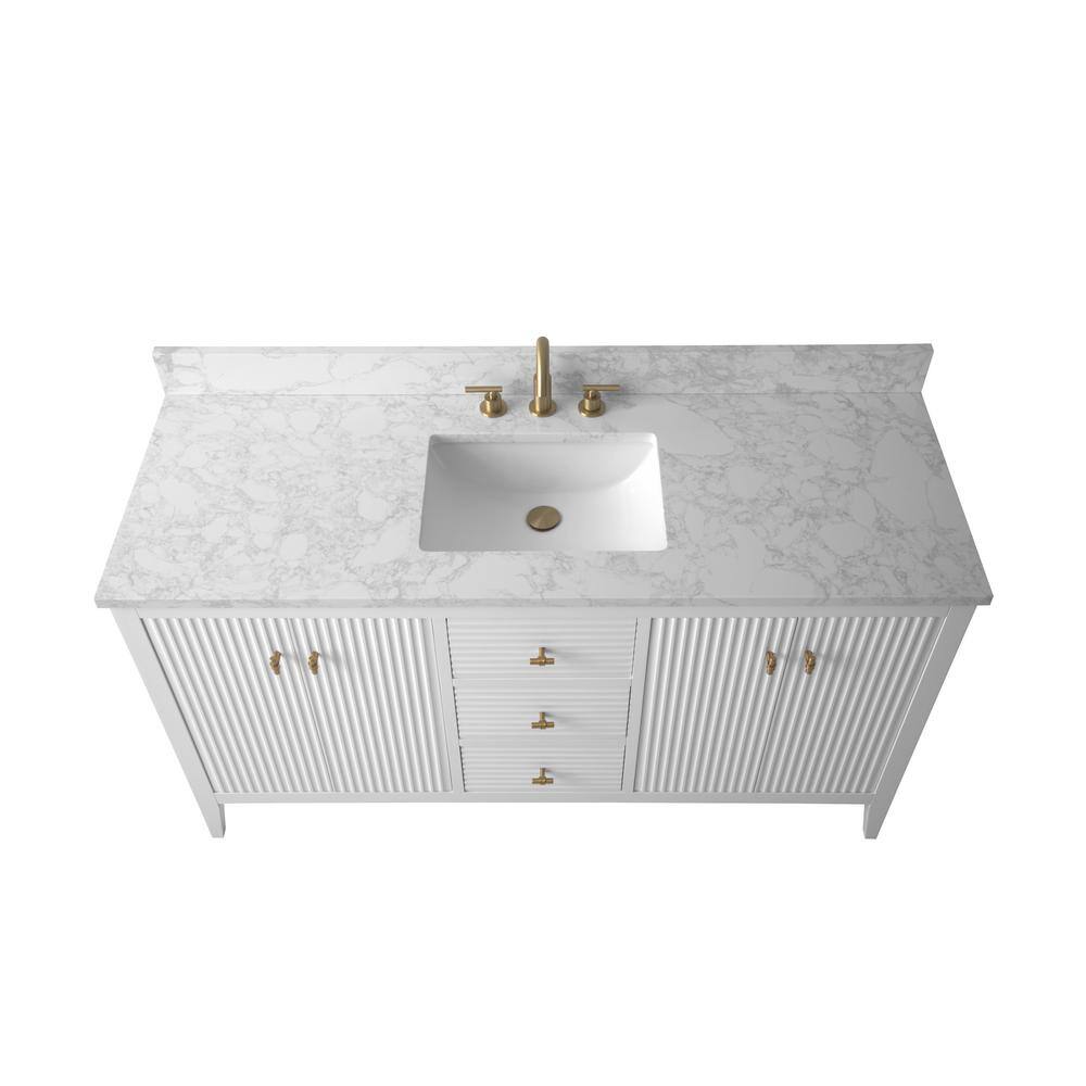 Vanity Art 60 in. W x 22 in D x 38 in. H Single Sink Bath Vanity ...