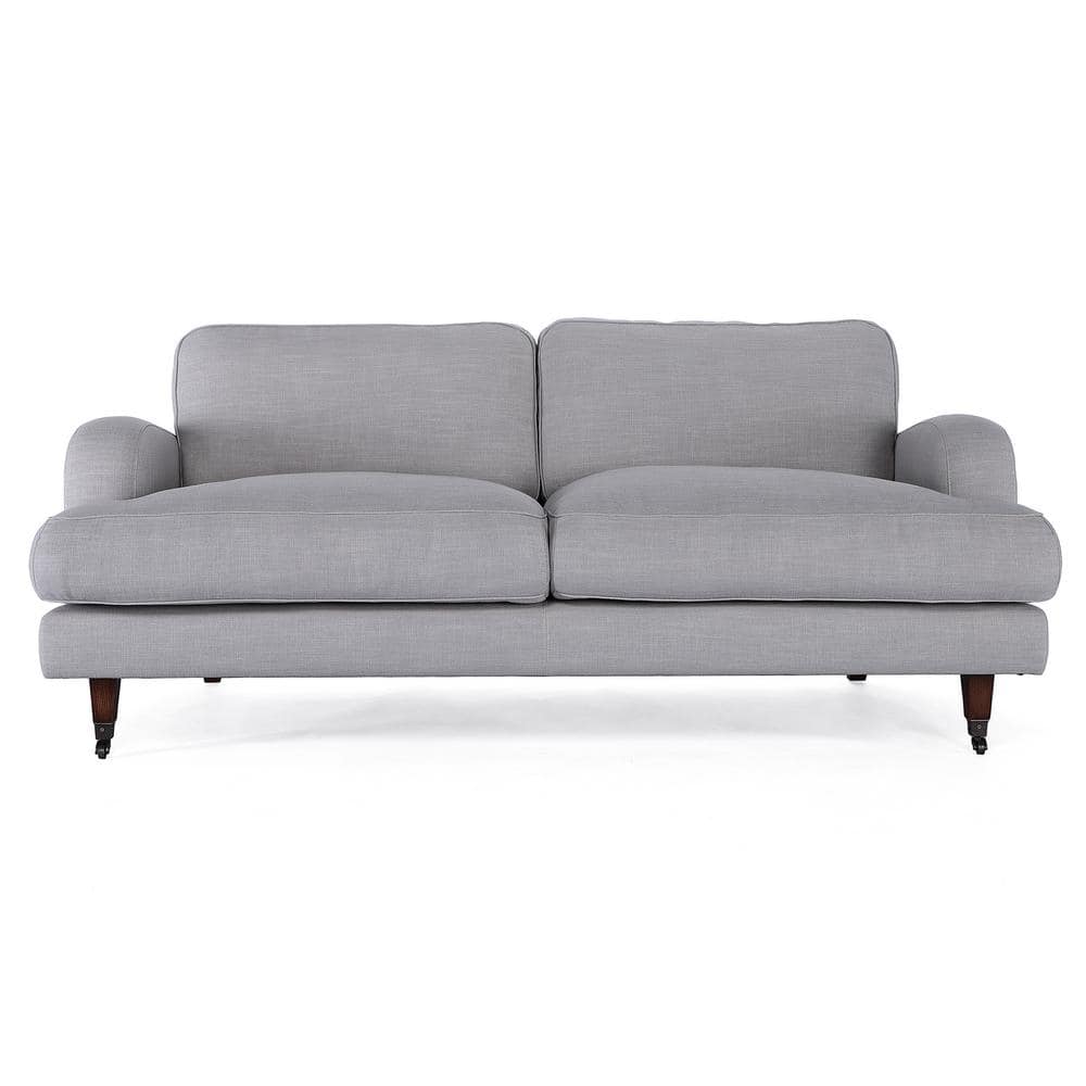 Storied Home 72 in. Fabric Upholstered Rectangle Sofa with Wood Legs on ...