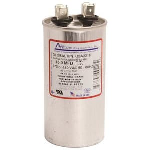 Packard 45+7.5 MFD 440/370V Dual Voltage Round Run Capacitor TRCFD4575 ...