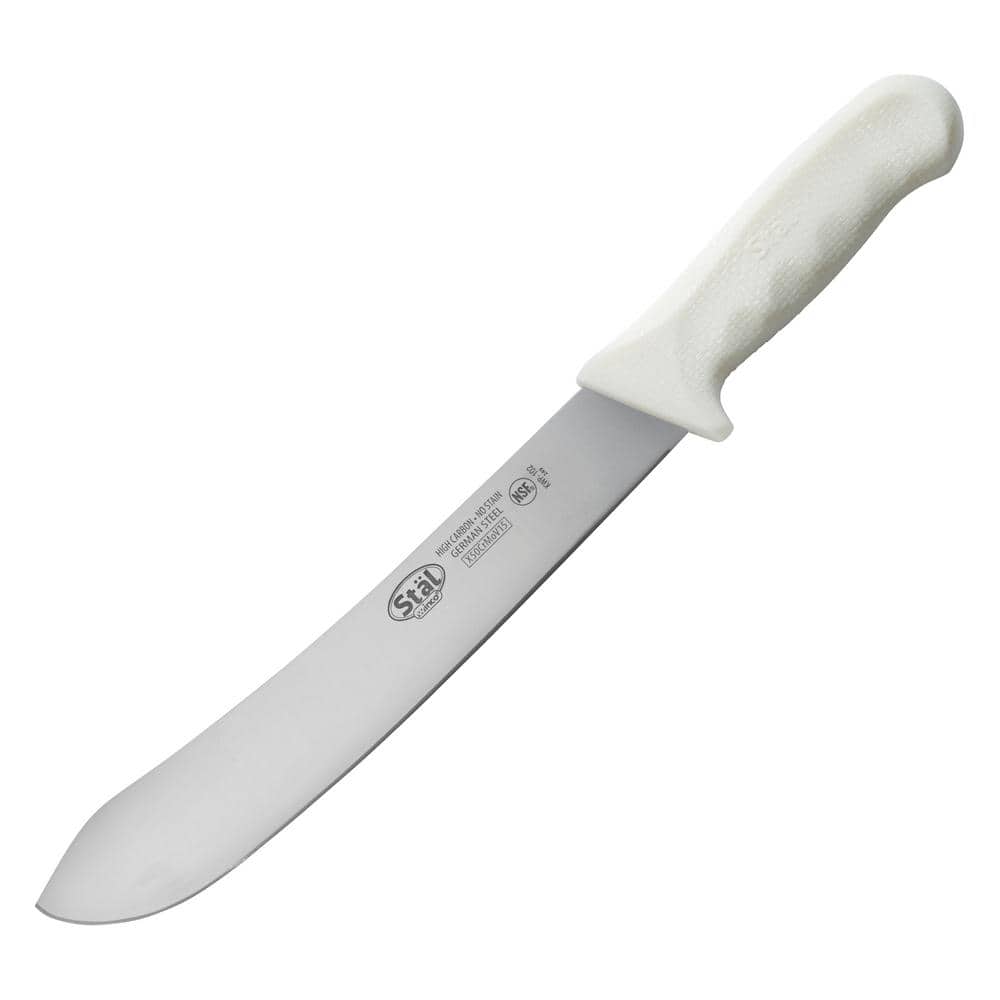 Winco 10 in. Steel Partial Tang Utility Knife Butcher Knife KWP-102 ...